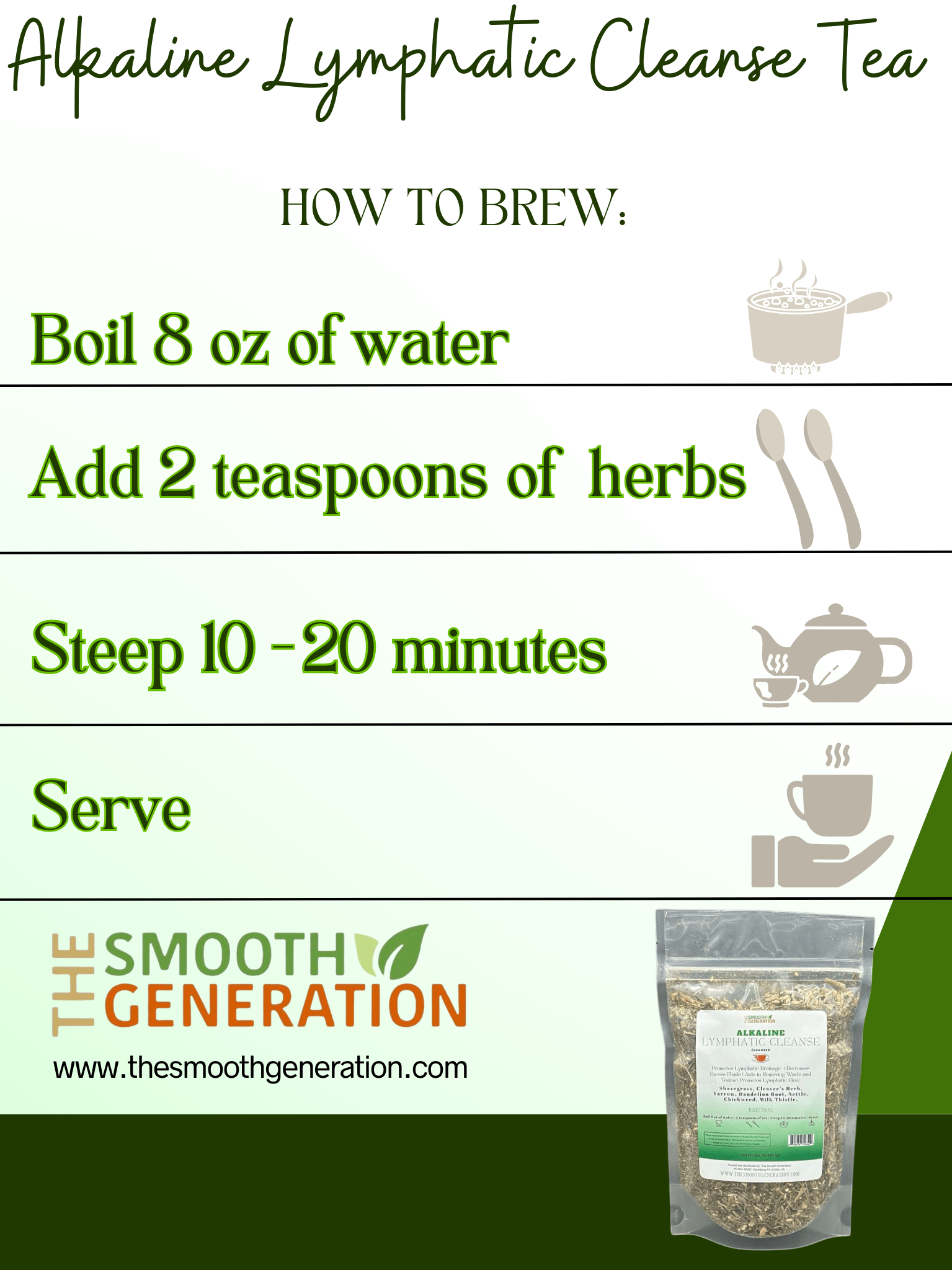 Alkaline Lymphatic Cleanse Tea | The Smooth Generation