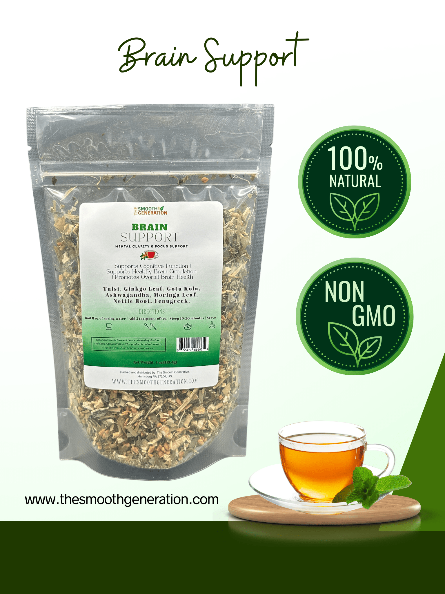 Brain Support– Focus & Clarity Blend | The Smooth Generation