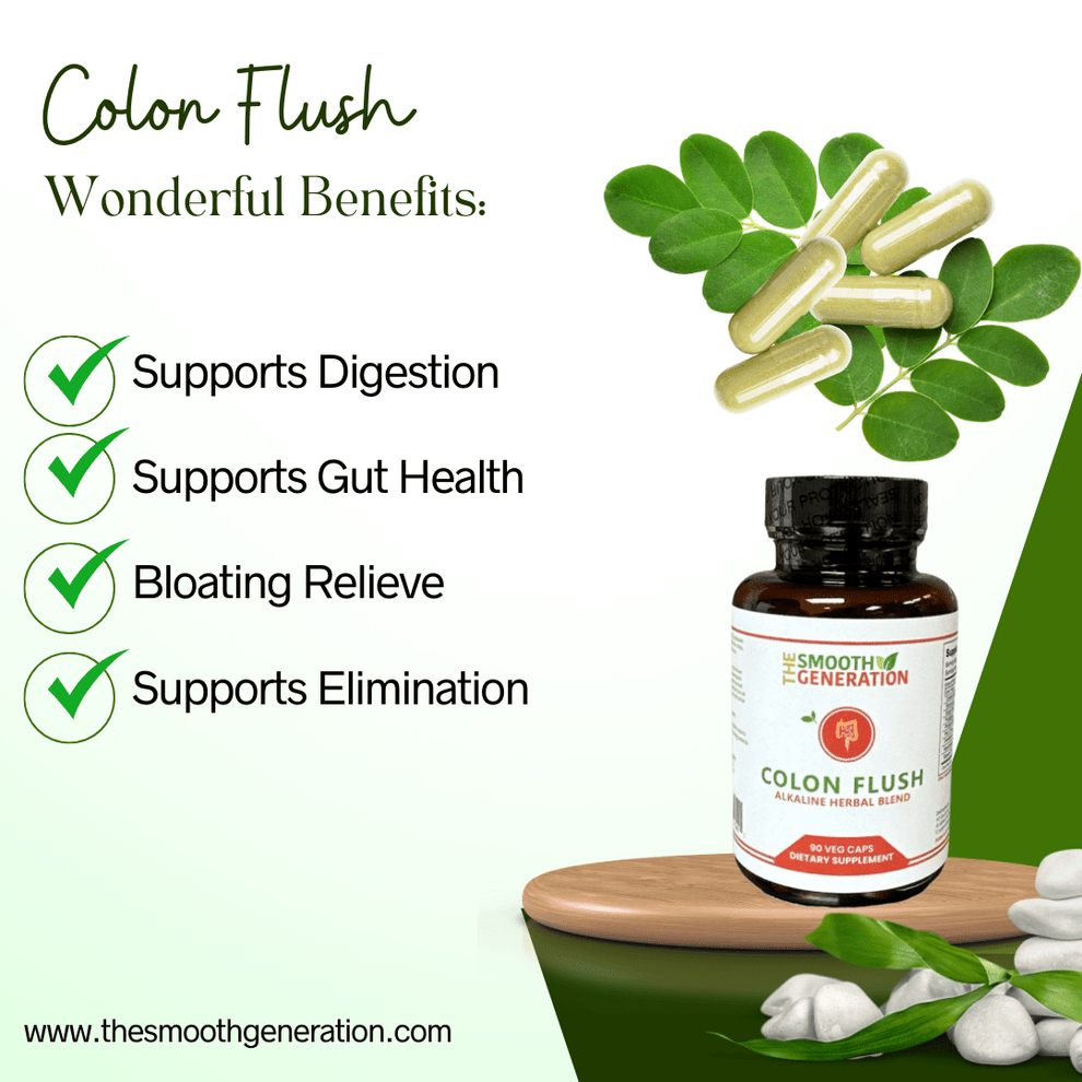 Colon Flush Capsules – Gentle Herbal Cleanse Detox – The Smooth Generation